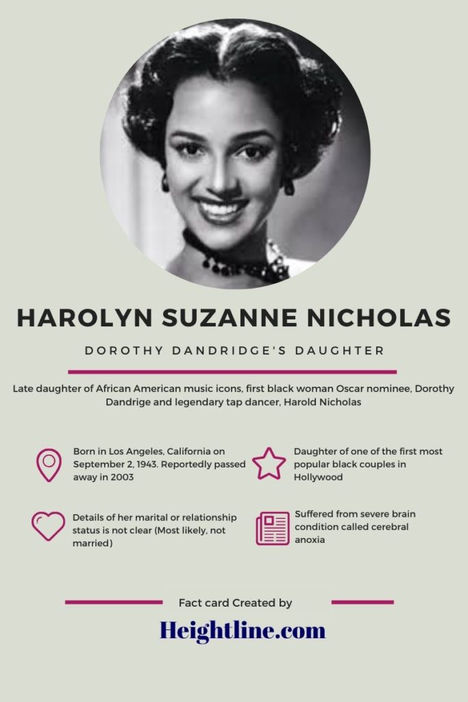 Facts About Harolyn Suzanne Nicholas (Harold Nicholas' Daughter)